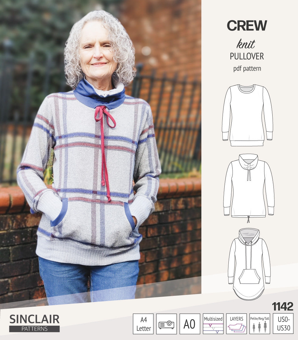 Crew pullover and hoodie (PDF sewing pattern) – Sinclair Patterns