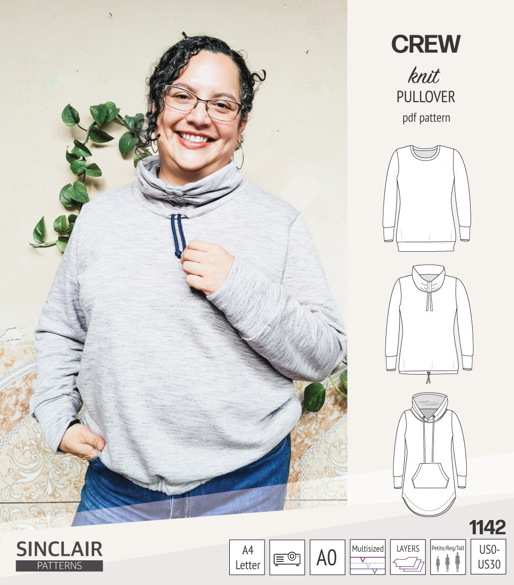 Crew pullover and hoodie (PDF sewing pattern) – Sinclair Patterns