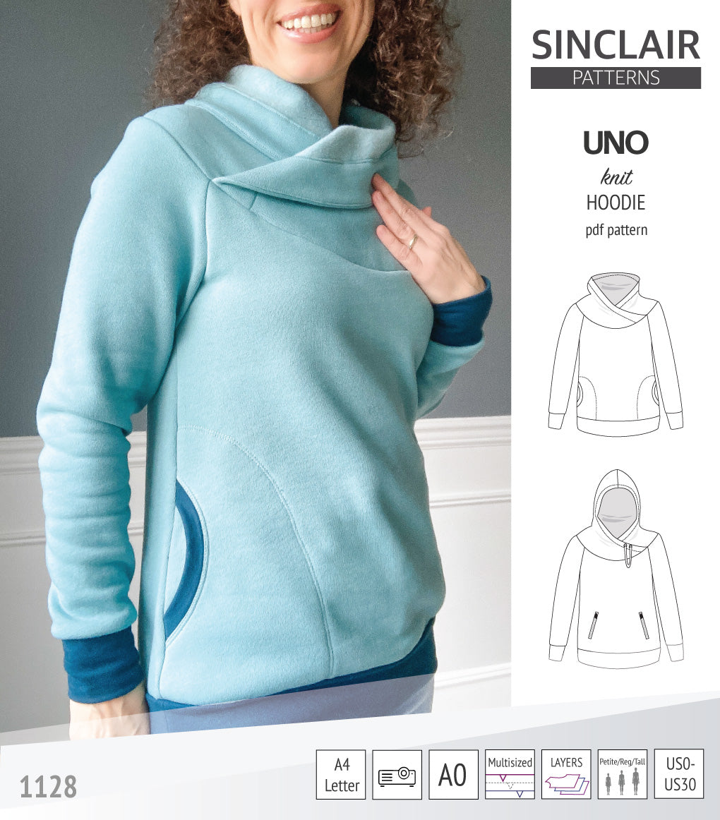 Uno hoodie with a round yoke (pdf sewing pattern) – Sinclair Patterns