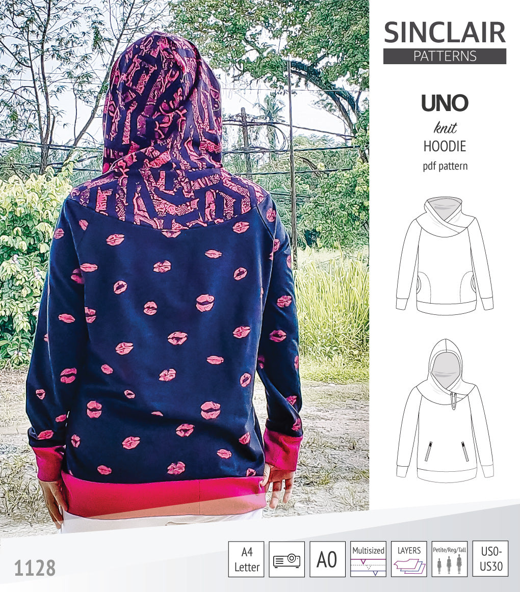 Uno hoodie with a round yoke (pdf sewing pattern) – Sinclair Patterns