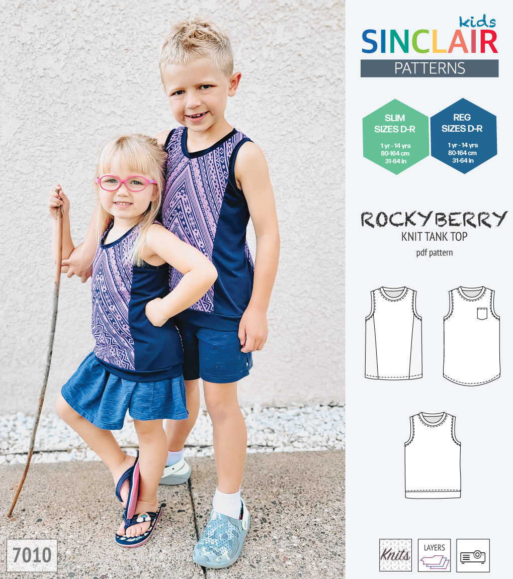 Rockyberry summer knit tank top and singlet for children (PDF SEWING ...