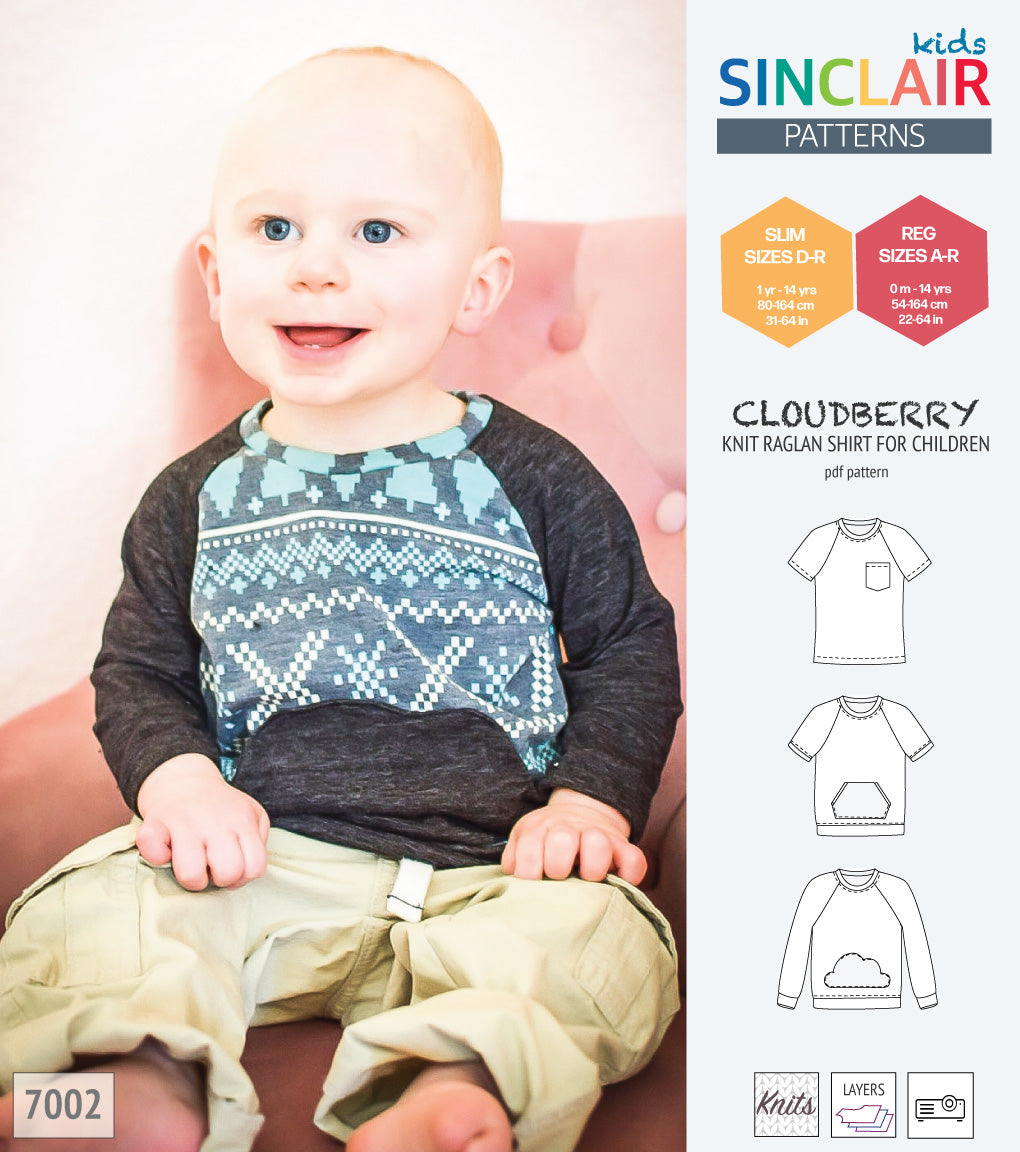 Cloudberry knit raglan shirt for children (PDF SEWING PATTERN) – Sinclair Patterns