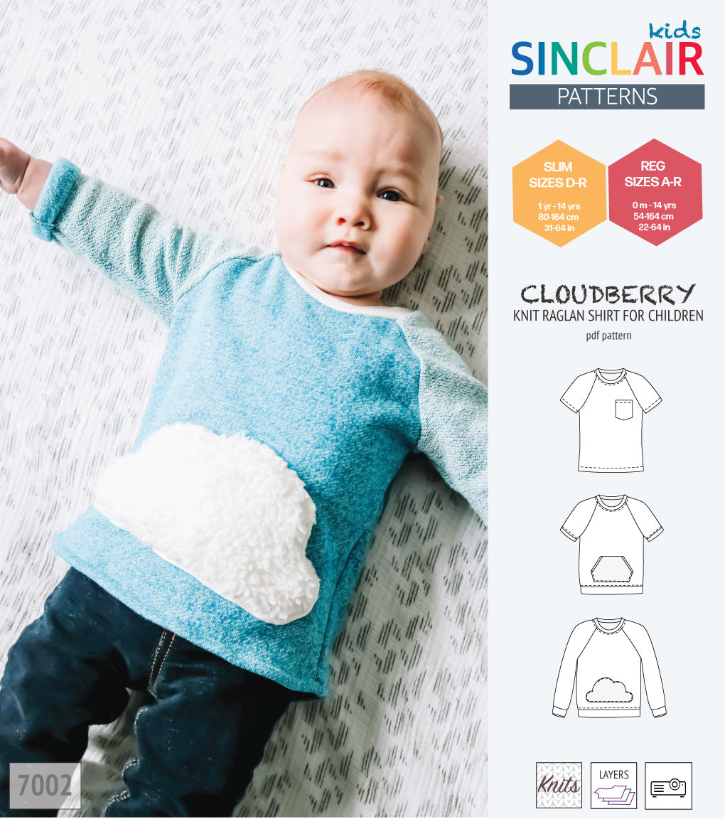 Cloudberry knit raglan shirt for children (PDF SEWING PATTERN) – Sinclair Patterns