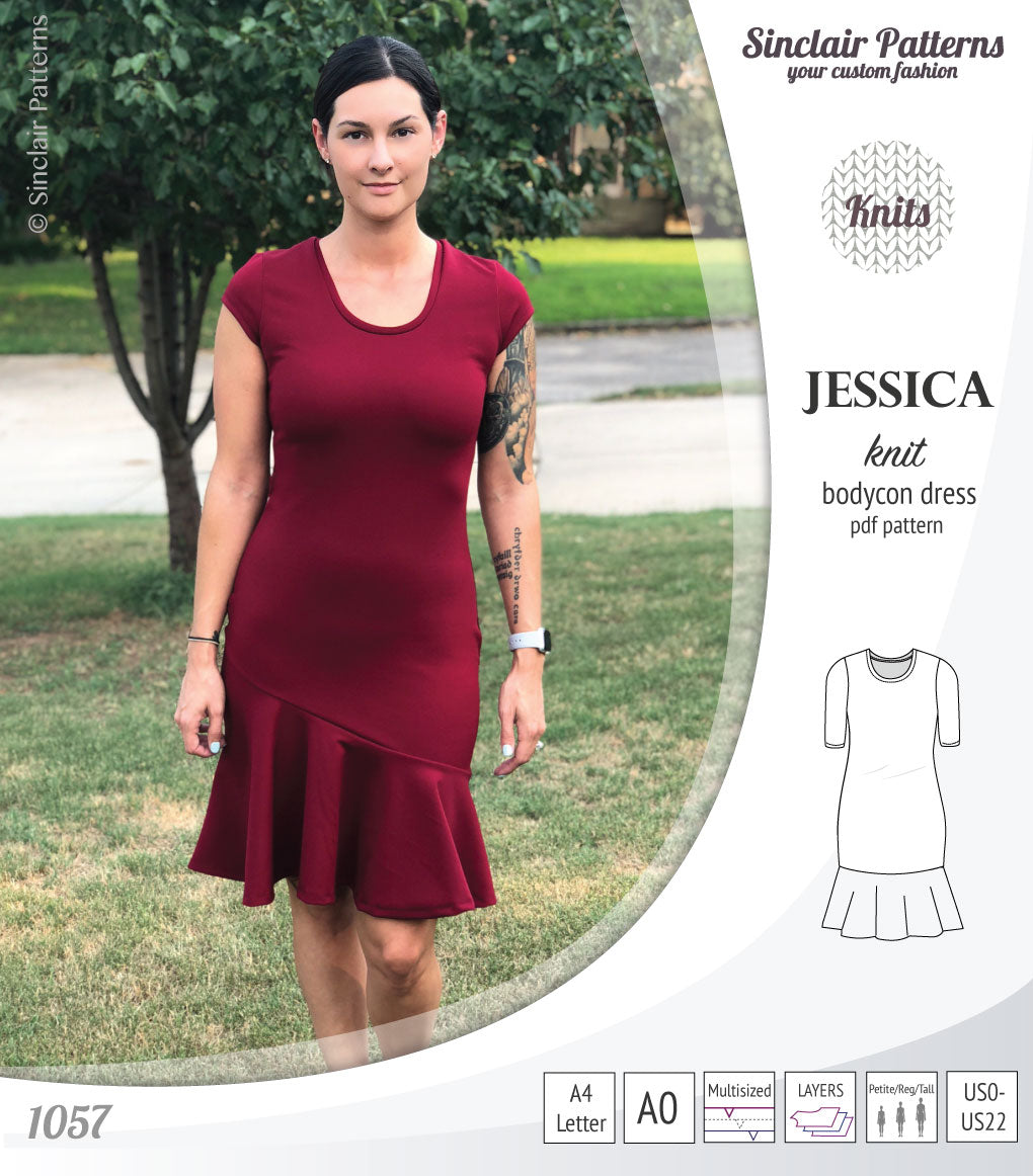 Jessica bodycon knit dress (PDF) – Sinclair Patterns